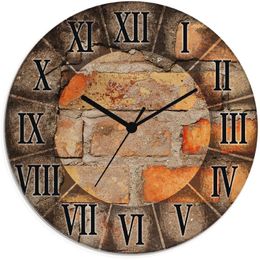 Artland Wanduhr &raquo;Antike Uhr&laquo; wahlweise mit Quarz- oder Funkuhrwerk, lautlos ohne Tickger&auml;usche braun &Oslash; 30cm, Funkuhr
