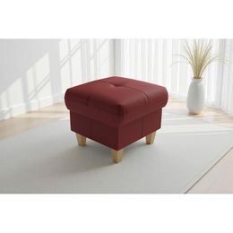 Sit & More sit&more Polsterhocker &raquo;Pamela, Leder, B: 58 cm&laquo; 1 Stk. tlg. mit praktischen Stauraum, hochwertige Qualit&auml;t, verschiedene Farben rot B/H/T: 58cm x 