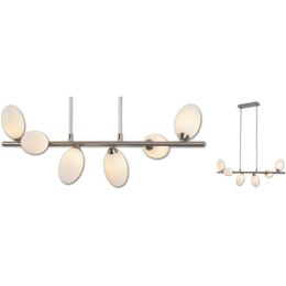 N&auml;ve n&auml;ve LED Pendelleuchte &raquo;Eleganza&laquo; G9 1 Stk. Warmwei&szlig; 6 flg., Spots mit opalem Glas, L: 25cm, incl. 6x G9 LED/6x4W warmwei&szlig; schwarz 6, H: 127cm, 1 Stk.