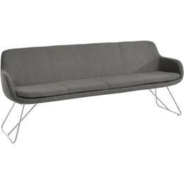 Musterring Essbank &raquo;Tavia&laquo; Schlittengestell in drei Ausf&uuml;hrungen, Breite 180, 200 oder 220 cm grau 100% PES B/H/T: 200cm x 87cm x 66cm, Flachgewebe