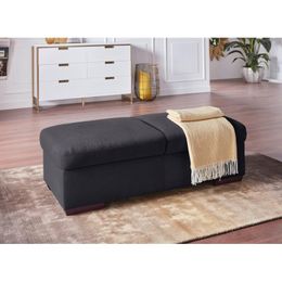 exxpo - sofa fashion Hocker &raquo;Salerno, Bankhocker mit tollem Sitzkomfort&laquo; zeitlos und elegant grau B/H/T: 140cm x 46cm x 67cm, Luxus-Microfaser