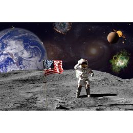 papermoon Fototapete &raquo;Moon&laquo; glatt bunt Vlies B/L: 1,5m x 1,11m, Bahnen: 7 Stk.