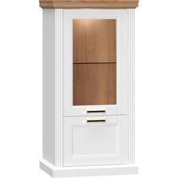OTTO home Vitrine &raquo;Tara&laquo; (H/B/T): 132/66/48cm, lackiert mit wasserbasiertem UV-Lack, Soft-Close-Funktion wei&szlig; Holzwerkstoff, MDF, Sicherheitsglas 
