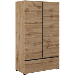 OTTO home W&auml;scheschrank &raquo;Cross, moderner griffloser Kleiderschrank&laquo; Mehrzweckschrank, Dreht&uuml;renschrank mit 1 Schublade, 3 Farben verf&uuml;gbar braun FSC -