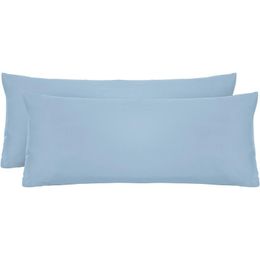 Biberna Kissenbezug &raquo;Michi Feinjersey mit Rei&szlig;verschluss&laquo; verschiedene Gr&ouml;&szlig;en, Feinjersey Kissenh&uuml;lle aus 100% Baumwolle blau Feinjersey, Obermaterial: 100% 