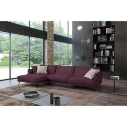 Egoitaliano Ecksofa &raquo;Sophia, Designsofa mit extrakomfortablem Sitzkomfort, Breite 274cm&laquo; mit Daunenfederung, L-Form lila B/H/T: 274cm x 77cm x 154cm, Luxus-