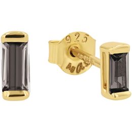 Amor Damen Paar Ohrstecker &raquo;2039088&laquo; mit Zirkonia (synth.) grau Silber 925 (Sterlingsilber)