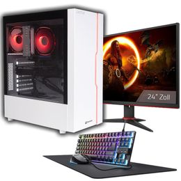 Captiva Gaming-PC-Komplettsystem &raquo;Advanced Gaming R93-552 TFT Bundle&laquo; 60,5 &prime;&prime; AMD Ryzen 7 Nvidia 32 GB RAM 1.000 GB SSD wei&szlig; Windows 11 Home 64-bit