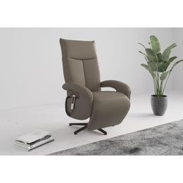 Sit & More sit&more TV-Sessel &raquo;Amica, inkl. Kopfteilverstellung & Drehfunktion&laquo; wahlweise mit 2 Motoren, Akku und Aufstehhilfe grau NaturLEDER ,mit 2 Motoren,mit