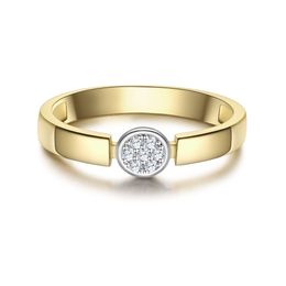 Rafaela Donata Ring Damen Gr&ouml;&szlig;e 54 gold / wei&szlig;