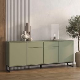 OTTO home Sideboard &raquo;Loft, Breite 208,5 cm, grifflose Kommode 4 T&uuml;ren/2 Schubk&auml;sten.&laquo; Schubladenschrank mit viel Stauraum, Einlegeb&ouml;den verstellbar 