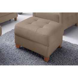 exxpo - sofa fashion Hocker &raquo;Elio bequemer Sitzkomfort und aufwendiger Detailverarbeitung&laquo; mit Staufach unter der Sitzfl&auml;che braun NaturLEDER (echtes 