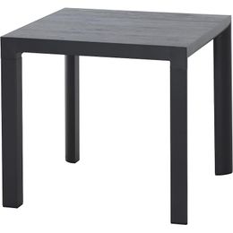 siena GARDEN Gartentisch &raquo;SILVA Tisch 80 x 80cm matt anthrazit/wood-grey&laquo; Aluminiumgestell matt anthrazit, Tischplatte aus Keramik in wood grey B/H/T: 80cm x 74cm 