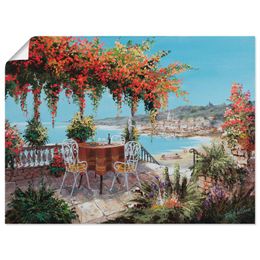 Artland Wandbild &raquo;Macht mein Tag perfekt&laquo; Gew&auml;sser 1 Stk. tlg. als Leinwandbild, Poster in verschied. Gr&ouml;&szlig;en blau B/H/T: 120cm x 90cm, Poster Gew&auml;sser 