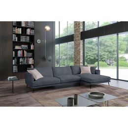 Egoitaliano Ecksofa &raquo;Sophia, Designsofa mit extrakomfortablem Sitzkomfort, Breite 274cm&laquo; mit Daunenfederung, L-Form grau B/H/T: 274cm x 77cm x 154cm, Luxus-