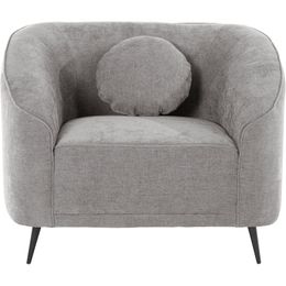 Home Affaire Sessel &raquo;Ashly&laquo; in 3 Bezugsvarianten, Boucl&eacute;, Samtoptik und Struktur weich. grau 100% Polyester Struktur weich, B/H/T: 100cm x 81cm x 80cm