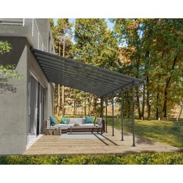 Terrassendach &raquo;Feria Alu Terrassen&uuml;berdachung&laquo; einfache DIY Montage grau Aluminium, Polycarbonat (PC) B/H/T: 787cm x 305cm x 380cm