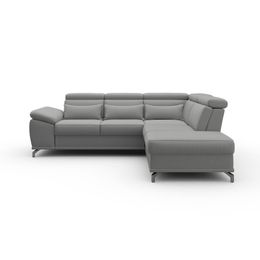 Sit & More sit&more Ecksofa &raquo;Cabrio L-Form, B: 274 cm, mit Sitztiefen-, Arm- & Kopfteilverstellung&laquo; 3 Nierenkissen, Federkern, optional Schlaffunktion und 