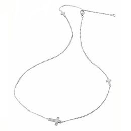 Firetti Damen Kette mit Anh&auml;nger &raquo;Schmuck Geschenk Silber 925 Halsschmuck Halskette Ankerkette Kreuz&laquo; mit Zirkonia (synth.) silber Silber 925 (
