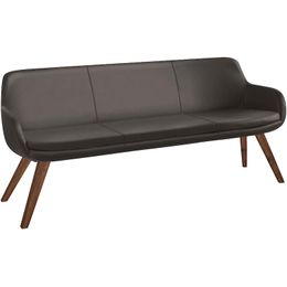 Musterring Essbank &raquo;Tavia&laquo; Stativgestell Wildnussbaum massiv ge&ouml;lt, Breite 180, 200 oder 220 cm braun B/H/T: 180cm x 87cm x 66cm, Echtleder