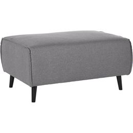 DOMO collection Hocker &raquo;Amora&laquo; mit Federkern, Fu&szlig;h&ouml;he passend f&uuml;r g&auml;ngige Saugroboter! grau B/H/T: 97cm x 47cm x 66cm, Struktur fein, Mit Federkern