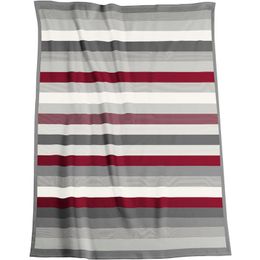 OTTO home Wohndecke &raquo;My Home&laquo; mit hohem Baumwollanteil, made in Germany rot Baumwolle, Polyacryl B/L: 150cm x 200cm