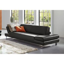 W.Schillig 3-Sitzer &raquo;taboo Designsofa mit hohem Sitzkomfort, Breite 232cm, Sitztiefe 69cm&laquo; mit &Uuml;bertiefe, inklusive Armlehnenverstellung grau 
