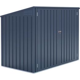 WESTMANN M&uuml;lltonnenbox f&uuml;r 2 x 240 l grau Stahl Einheitsgr&ouml;&szlig;e