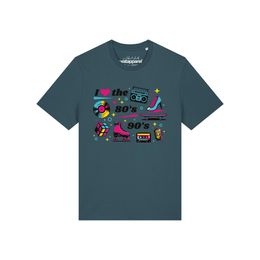Watapparel T-Shirt '80s Love' Herren Gr&ouml;&szlig;e XS petrol