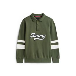 Tommy Hilfiger Poloshirt 'Varsity' Jungen Gr&ouml;&szlig;e 86 gr&uuml;n / wei&szlig;