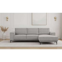OTTO home Ecksofa &raquo;OLAND Cord L-Form, B: 280 cm, Skandi-Design&laquo; L-Form, 280 cm, Wellenunterfederung, Skandi-Design, Metallf&uuml;&szlig;e 92%PES 8%NY B/H/T: 