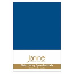 Janine Spannbettlaken &raquo;MAKO-FEINJERSEY 5007&laquo; aus 100% Baumwolle, f&uuml;r Matratzen bis 26 cm H&ouml;he blau Mako-Jersey, Obermaterial: 100% Baumwolle B/L: 200cm, 1 