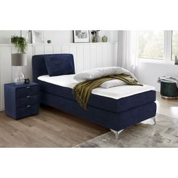 Jockenh&ouml;fer Boxspringbett &raquo;"Elfie" inkl. Topper&laquo; erh&auml;ltlich in den Breiten 90,140 & 180cm und diversen Farbvarianten blau Bezug Bett: Microfaser (100% Polyester);