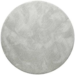Teppich &raquo;Pisa&laquo; rund 25 mm H&ouml;he Hochflor, Microfaser, uni, weich, Shaggy, Wohnzimmer, Schlafzimmer beige Polyester &Oslash; 200cm 1 Stk., 25mm, &Oslash; 200cm