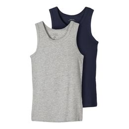name it Unterhemd Jungen Gr&ouml;&szlig;e 116 blau / graumeliert