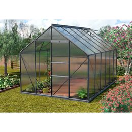 Vitavia Gew&auml;chshaus &raquo;Merkur 9900&laquo; grau B/H/T: 254cm x 379cm