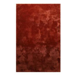 Teppich &raquo;Pisa&laquo; rund 25 mm H&ouml;he Hochflor, Microfaser, uni, weich, Shaggy, Wohnzimmer, Schlafzimmer braun Polyester B : 130cm 1 Stk., 25mm, L: 190cm