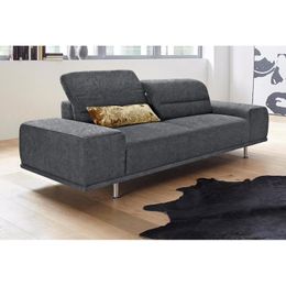 Sit & More sit&more 3-Sitzer &raquo;Mariola&laquo; mit Federkern, inklusive Sitztiefenverstellung grau Luxus-Microfaser (100% Polyester);Struktur (100% Polyester);Luxus-