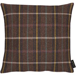 Apelt Dekokissen &raquo;Scott&laquo; Winter-Schottenkaro braun Obermaterial: 100% Polyester B/L: 46cm x 46cm, 1 Stk.