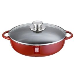 Schulte Ufer SCHULTE-UFER Bratpfanne &raquo;Rustika&laquo; Gusseisen 1 Stk. tlg. Induktion rot &Oslash; 28cm