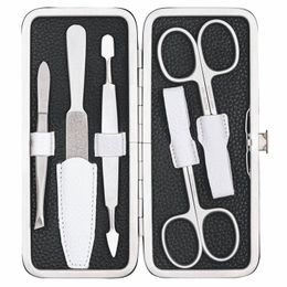 ERBE&reg; Erbe ERBE Manik&uuml;re-Etui &raquo;Colorado&laquo; Echtleder, Kontrastn&auml;hte, Druckknopfverschluss, rostfreie Instrumente schwarz B/H/T: 15mm x 6,5mm x 2mm 5 Stk.