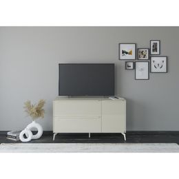 set one by Musterring Lowboard &raquo;Reno&laquo; 1 Stk. tlg. Mit Winkelfu&szlig; in diversen Farben, 78 cm H&ouml;he & Farbauswahl beige Glas, Holzwerkstoff B/H/T: 137cm x 