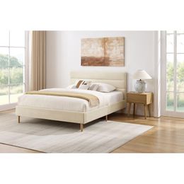 Home Affaire Polsterbett &raquo;Philippiere inkl. Lattenrost&laquo; erh&auml;ltlich in den Breiten 140cm & 180cm beige Liegefl&auml;che L&auml;nge B: 200cm x 140cm, Chenille, 