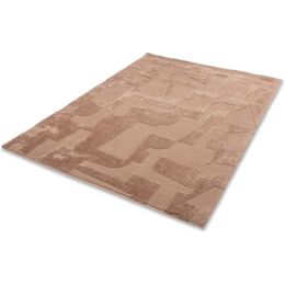 Sch&ouml;ner Wohnen Kollektion SCH&Ouml;NER WOHNEN-Kollektion Teppich &raquo;Blaze 252&laquo; rechteckig 28 mm H&ouml;he Indoor, pflegeleicht, verschiedene Formen, Hoch Tief Struktur braun Polyester B : 
