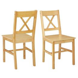 OTTO home Esszimmerstuhl &raquo;Willow&laquo; (Set) 2 Stk.aus massivem Kiefernholz, lackiert, pflegeleicht, bis 130 kg belastbar Massivholz B/H/T: 41,5cm x 85,5cm