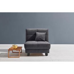 ell+ell ell + ell Schlafsofa &raquo;Tilda&laquo; Breite 85 cm, inkl. 1 Zierkissen grau 100% Polyester B/H/T: 85cm x 90cm x 100cm, Flachgewebe, Kaltschaum, ohne 