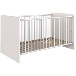 wimex Kinderbett &raquo;Borkum&laquo; inklusive Lattenrost wei&szlig; Liegefl&auml;che L&auml;nge B: 140cm x 70cm, H&ouml;he Bett: 85cm H&ouml;he Fu&szlig;teil: 85cm