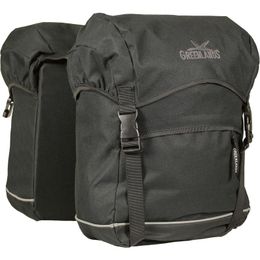 GREENLANDS BICYCLE BAGS Fahrradtasche &raquo;Doppel Travel 50 Liter&laquo; mit Regenh&uuml;lle schwarz B/H/T: 32cm x 42cm x 19cm Fahrradtasche