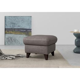 Sit & More sit&more Stauraumhocker &raquo;Mellum&laquo; mit Stauraum und wengefarbenen Holzf&uuml;&szlig;en grau 100% Polyester B/H/T: 58cm x 48cm x 58cm, Luxus-Microfaser in 