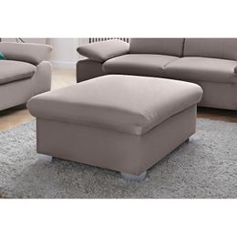 DOMO collection Hocker &raquo;Milan&laquo; mit Staufach braun Luxus-Microfaser (100% Polyester);Kunstleder SOFTLUX ;Luxus-Microfaser ALTARA NUBUCK (100% Polyester